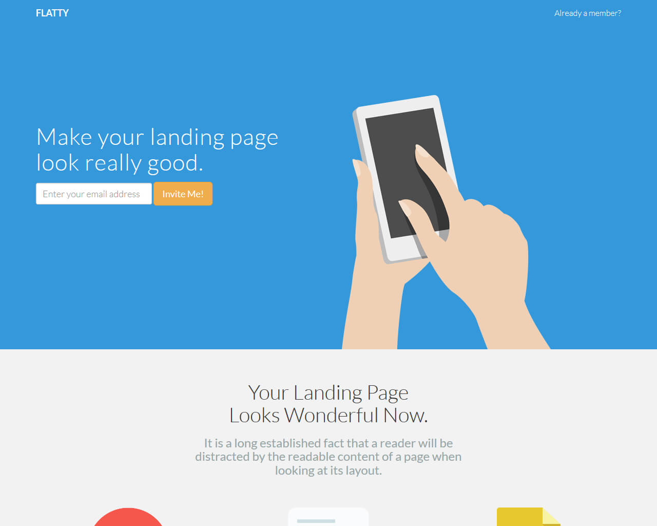 Flatty Bootstrap App Landing Page Template TemplateMag Flatty Bootstrap App Landing Page Template TemplateMag